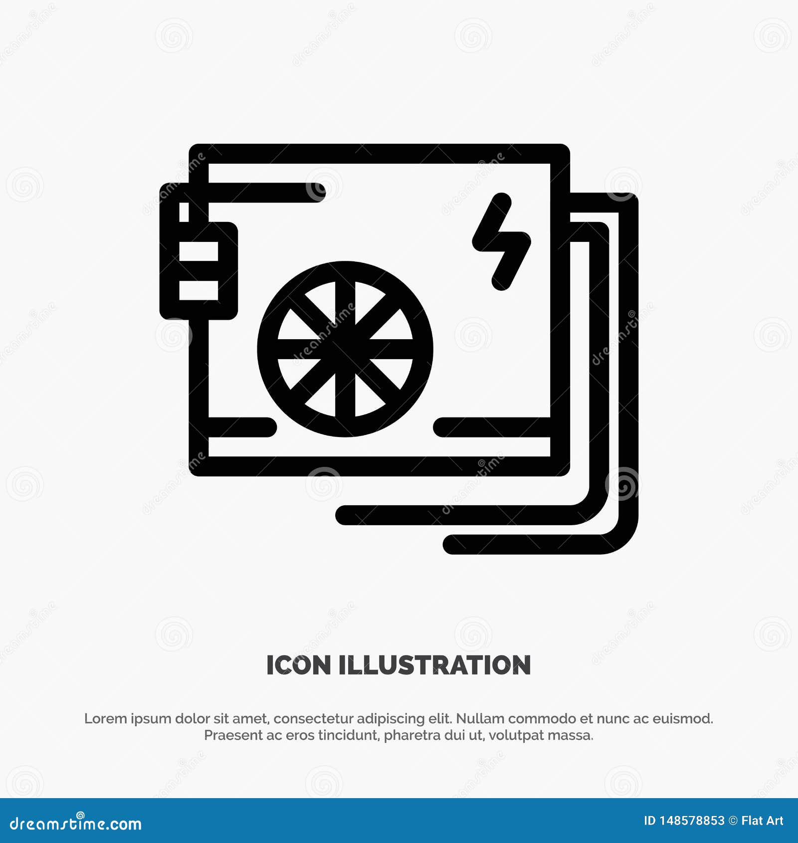 Ac, Computer, Part, Power, Supply Line Icon Vector Stock Vector ...