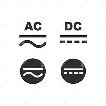 Ac-dc Current Symbol Icon Vector Illustration Design Template Stock ...