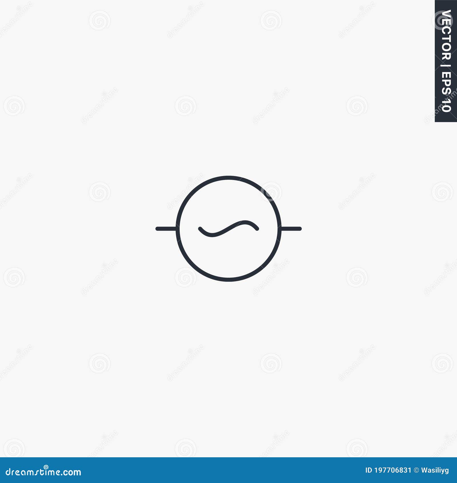 Ac Diode, Linear Style Sign for Mobile Concept and Web Design Stock ...