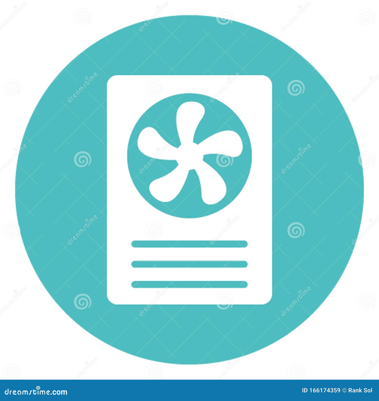 Ac Fan Isolated Vector Icon Fully Editable Stock Vector - Illustration ...
