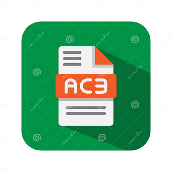 Ac3 File Type Format Audio Icons. Document Extension Files Icon. Vector ...