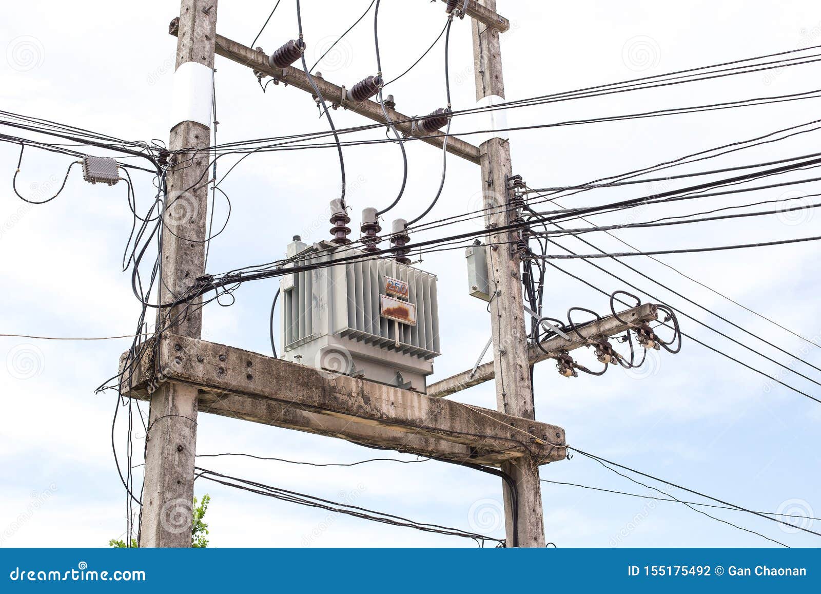 AC High-voltage Power Transformer. Electrical Energy Transfer To End ...