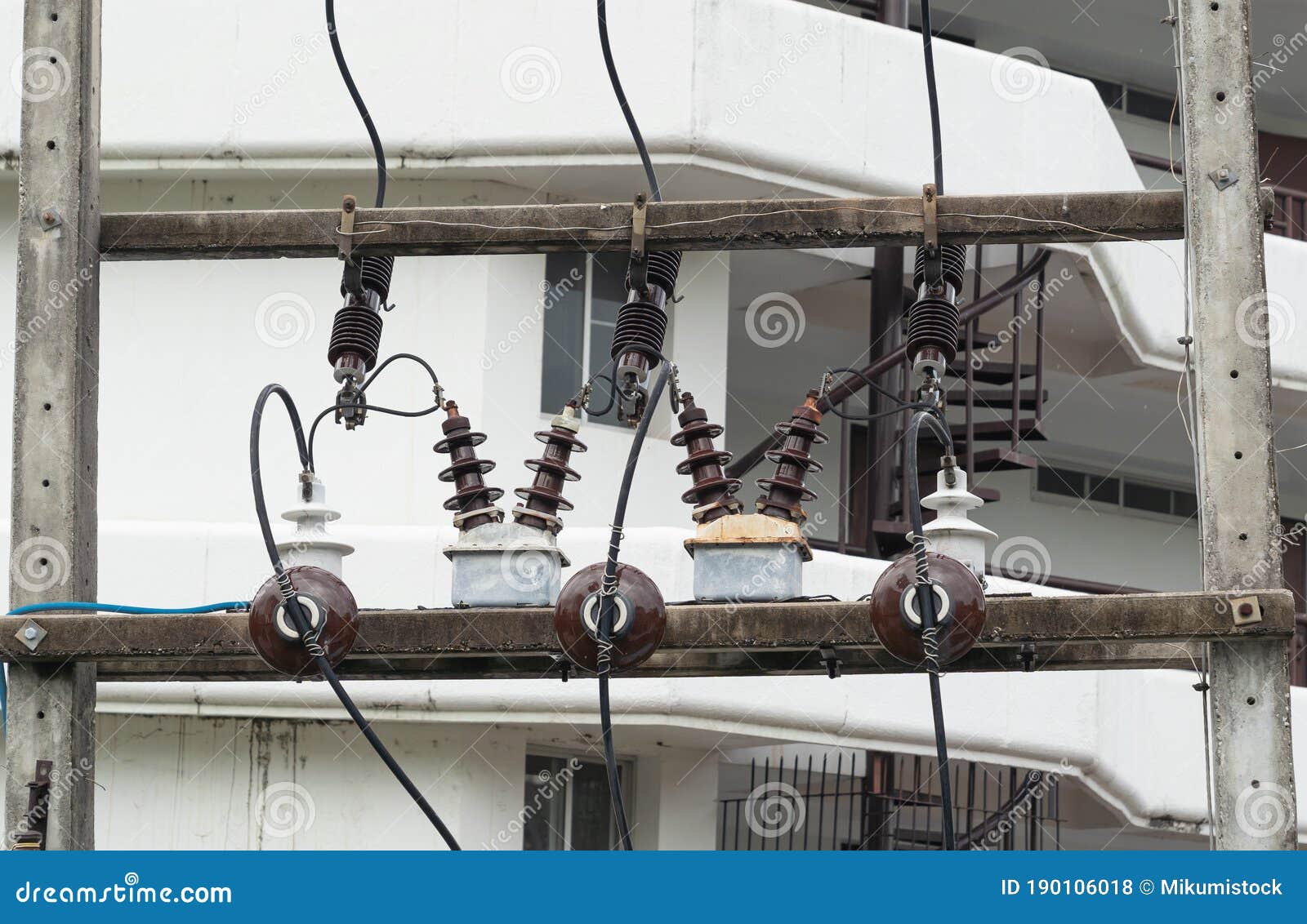 AC High-voltage Power Transformer Stock Photo - Image of distribution ...