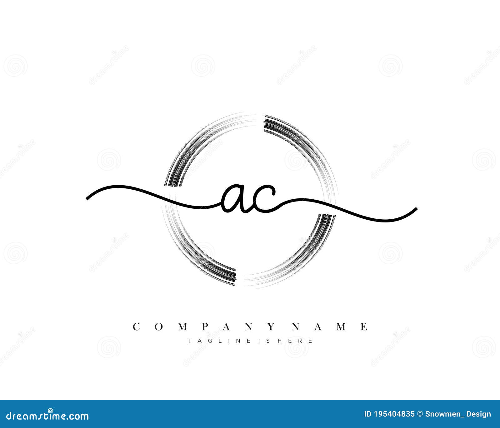 AC Initial Handwriting Logo Vector Stock Vector - Illustration of logo ...