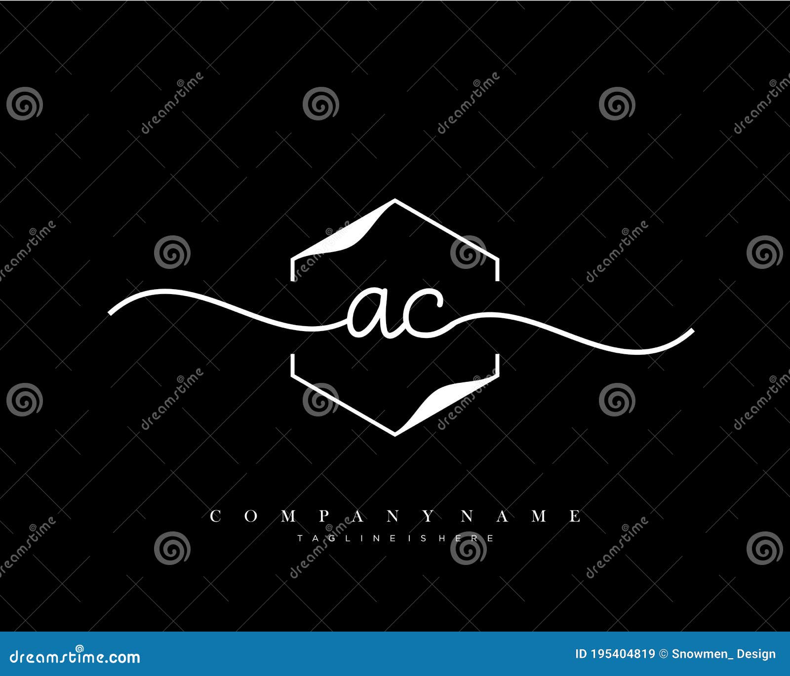 AC Initial Handwriting Logo Vector Stock Vector - Illustration of ...