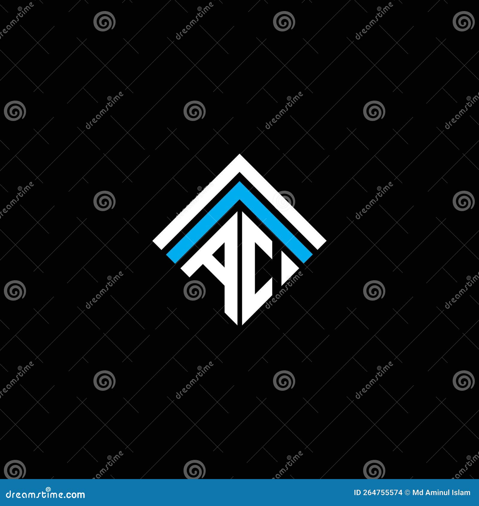 AC Letter Logo Creative Design with Vector Graphic, Stock Vector ...