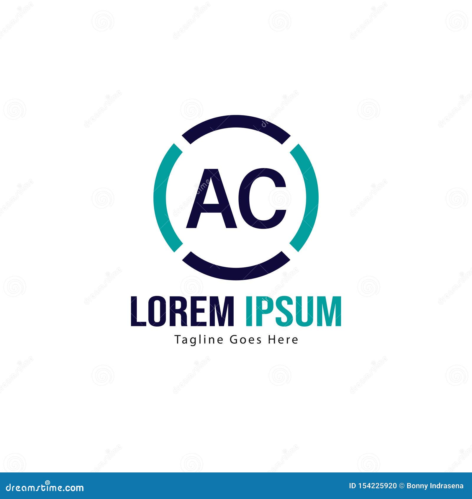 AC Letter Logo Design. Creative Modern AC Letters Icon Illustration ...