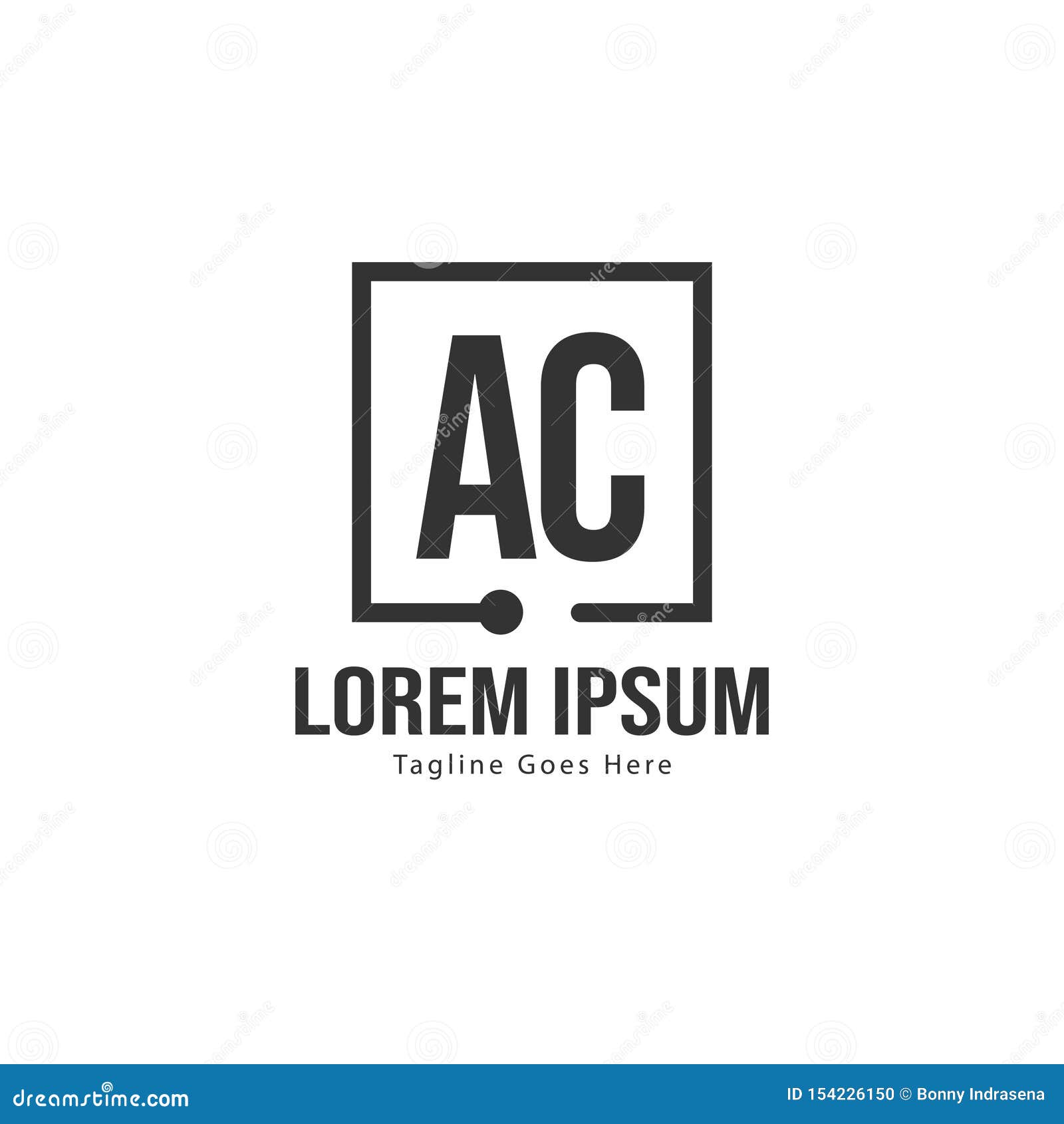 AC Letter Logo Design. Creative Modern AC Letters Icon Illustration ...