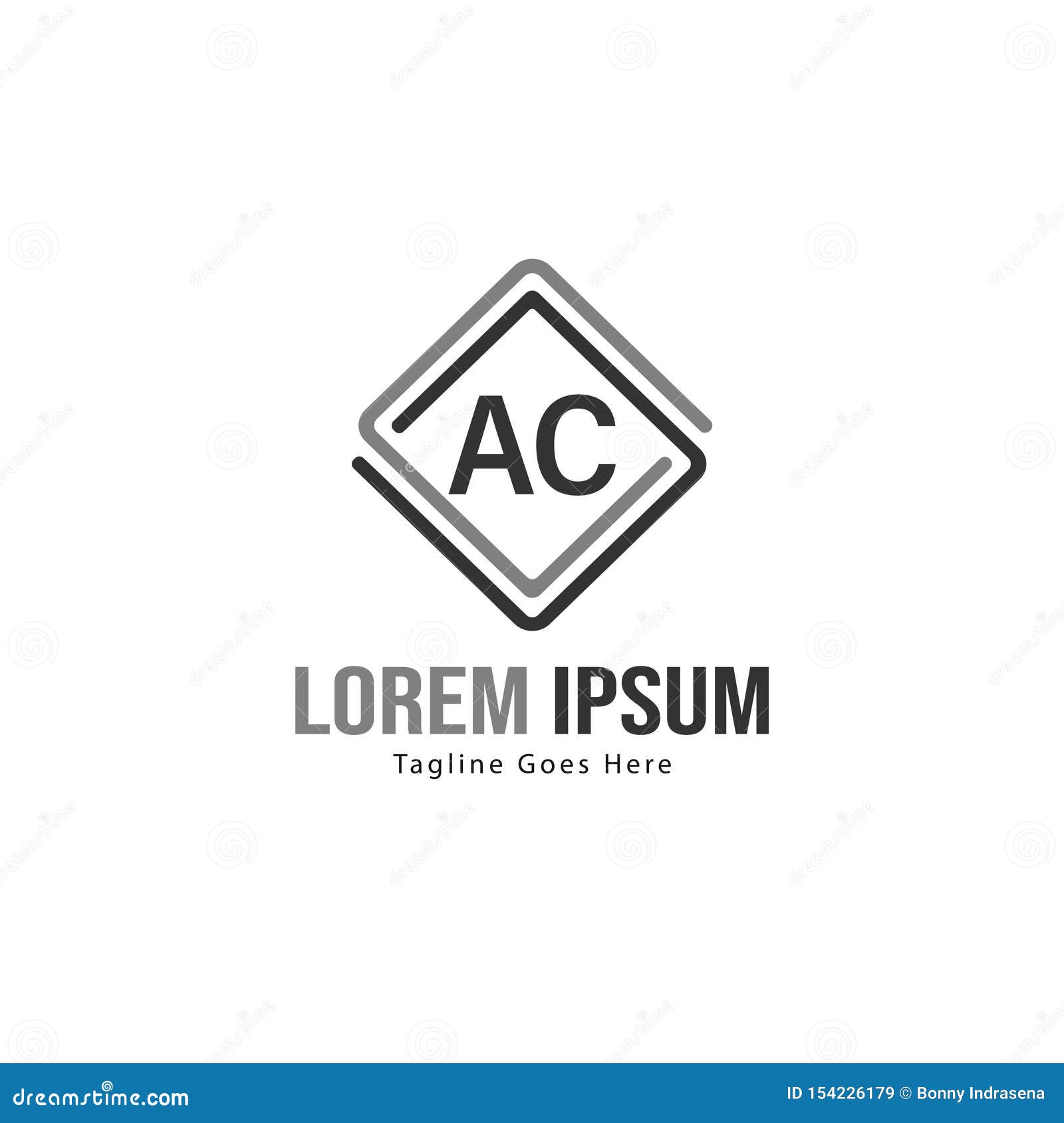 AC Letter Logo Design. Creative Modern AC Letters Icon Illustration ...