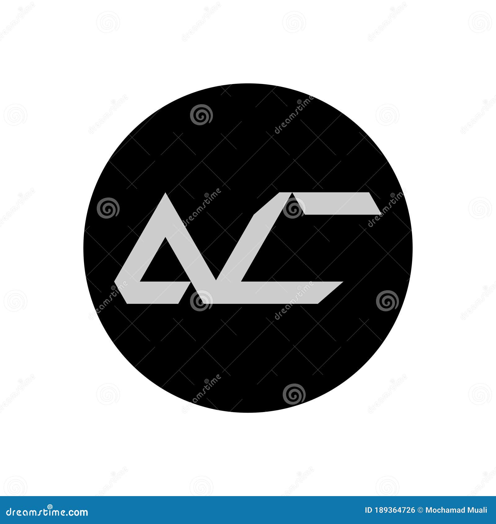 AC Letter Logo Design with Simple Style Stock Vector - Illustration of ...
