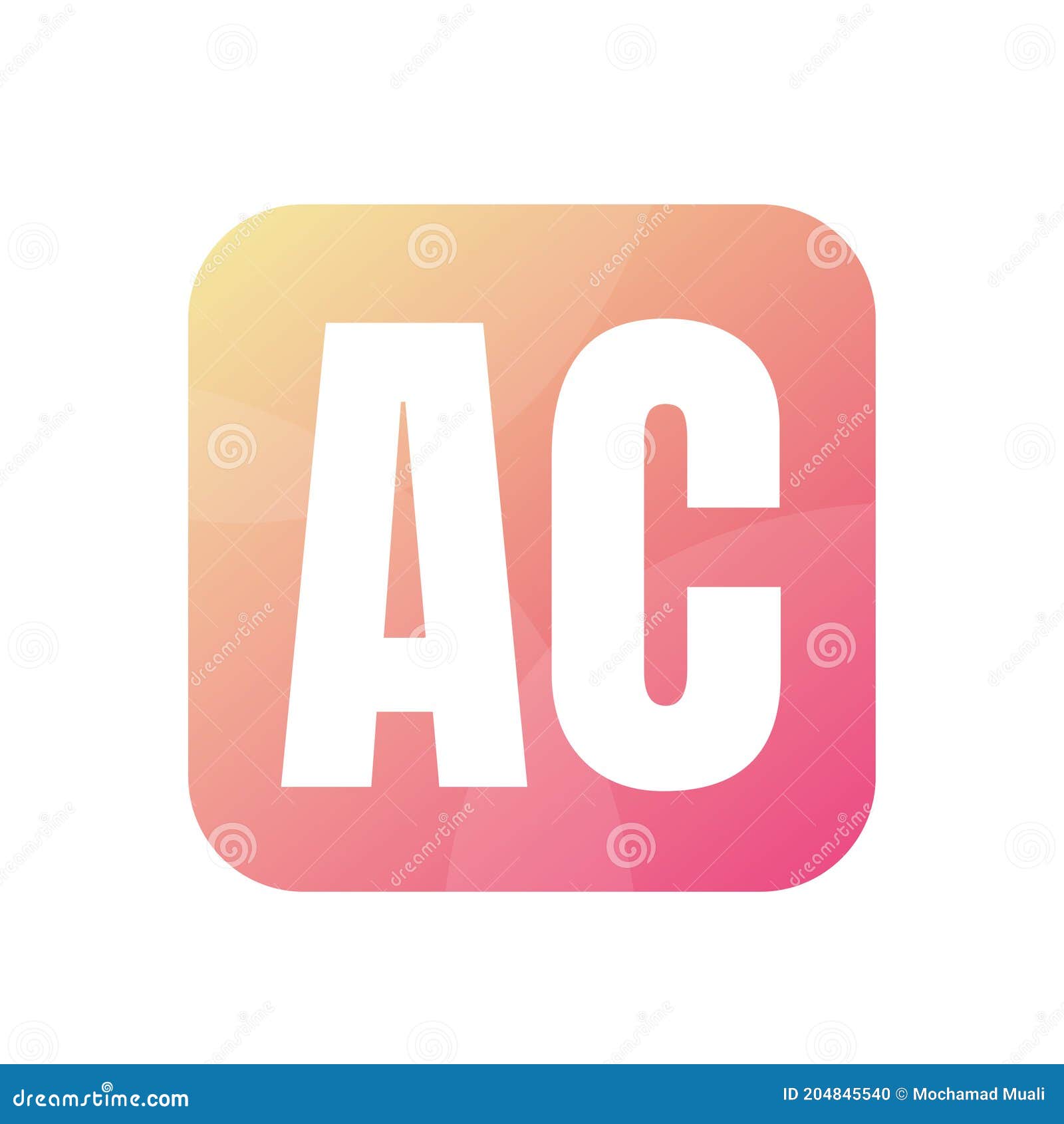 AC Letter Logo Design with Simple Style Stock Illustration ...