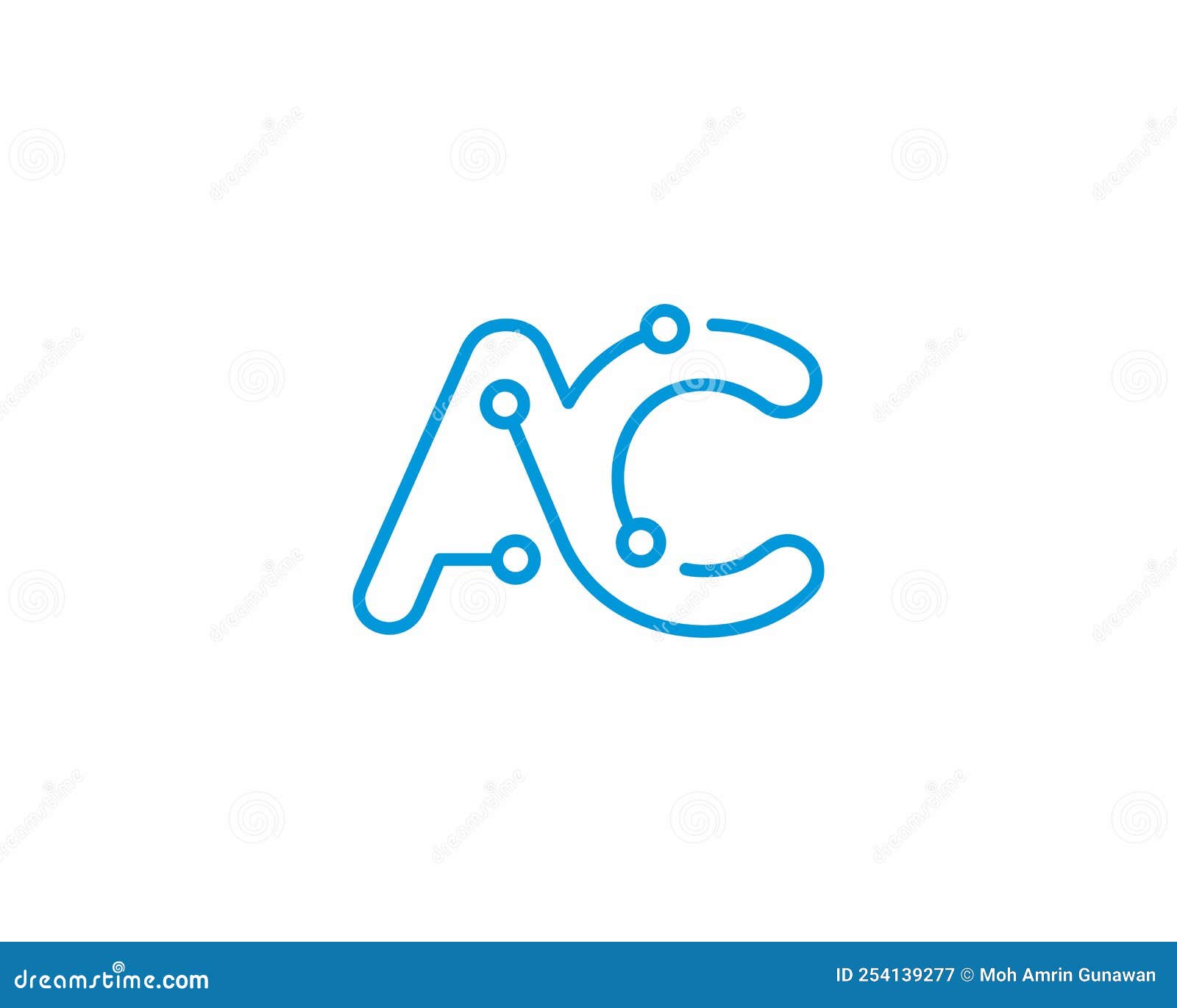 AC Letters, Electronic Logo Design Vector 001 Stock Vector ...