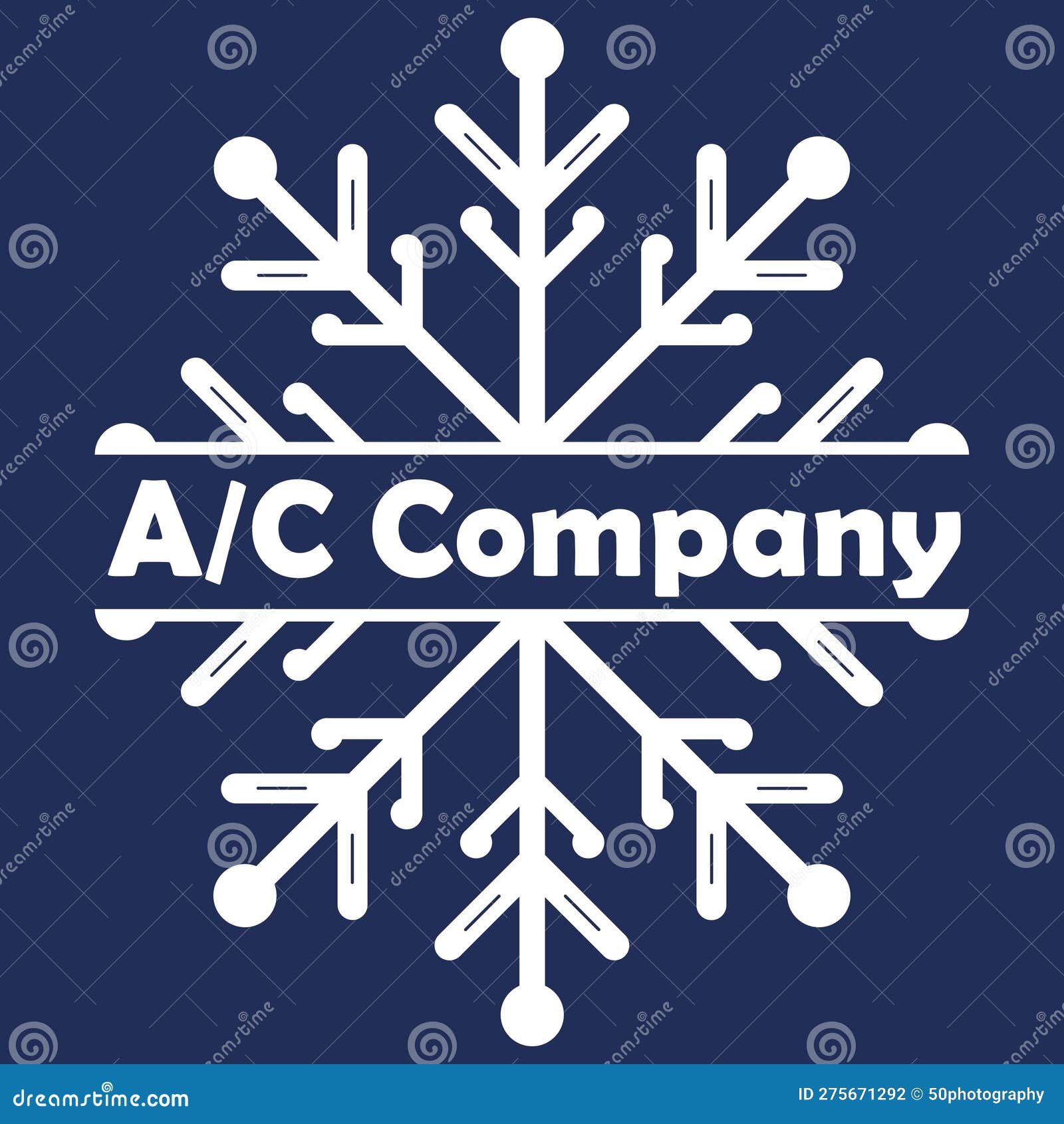 Air Conditioning Service. Perfect Logo with Snowflake for Air ...