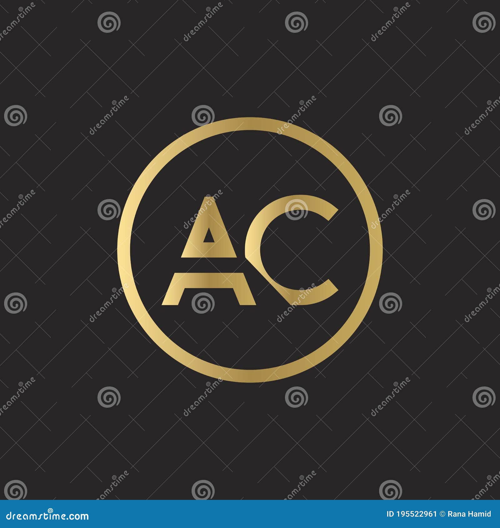 AC Logo Design Business Typography Vector Template. Creative Linked ...