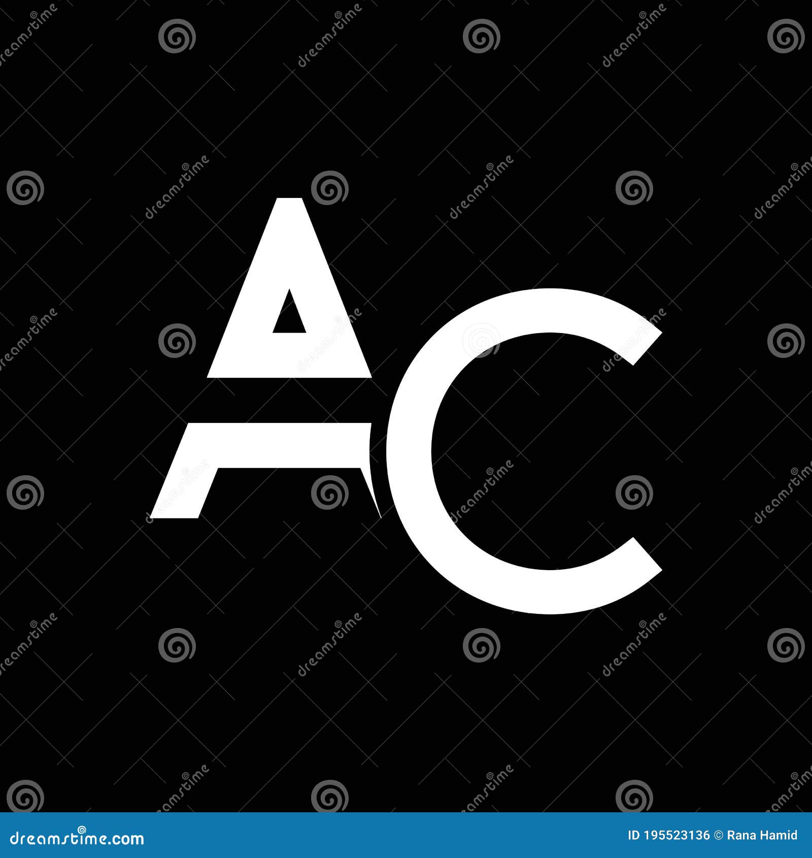 AC Logo Design Business Typography Vector Template. Creative Linked ...