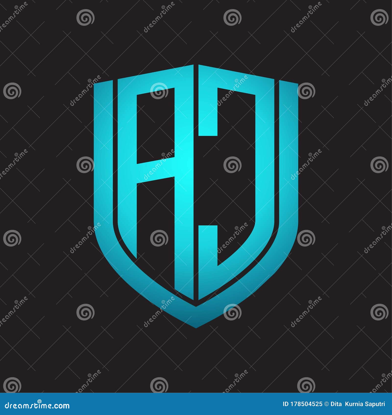 AC Logo Monogram with Emblem Shield Design Isolated with Blue Colors on ...