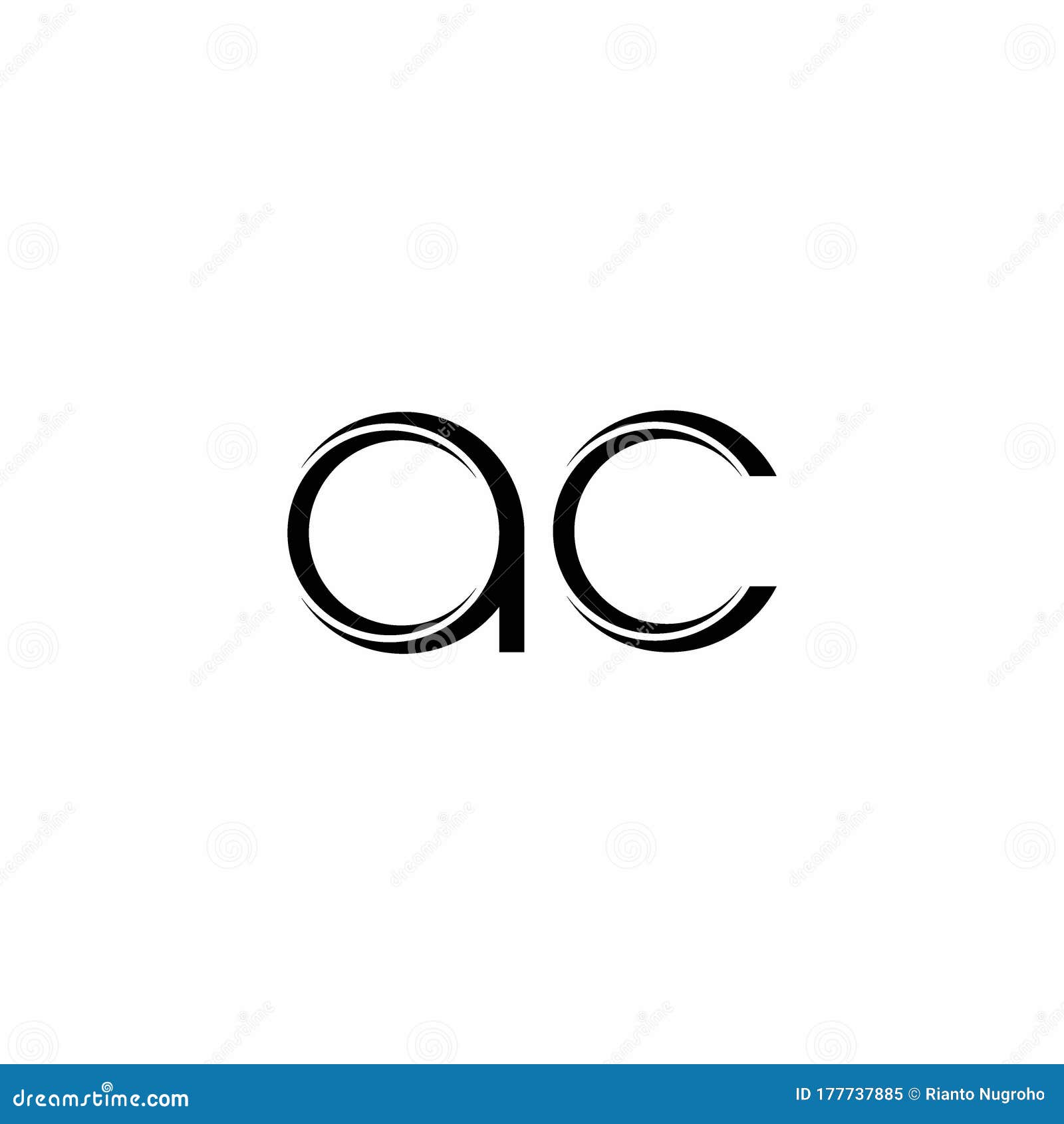 AC Logo Monogram with Slice Rounded Modern Design Template Stock Vector ...