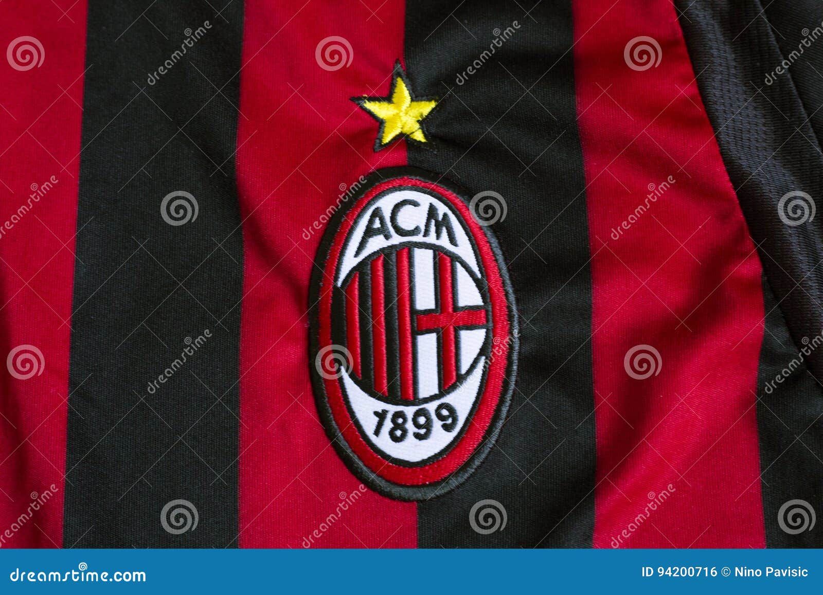 AC Milan emblem editorial photo. Image of emblem, sport - 94200716