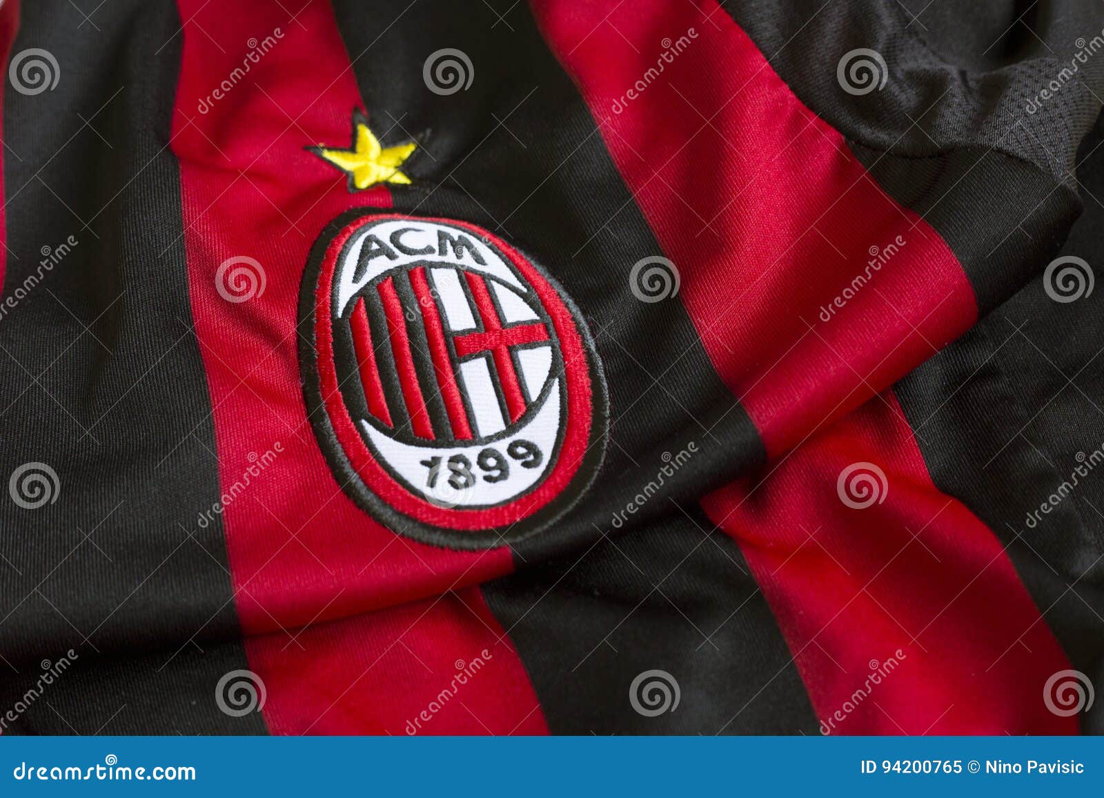 AC Milan emblem editorial image. Image of logo, football - 94200765