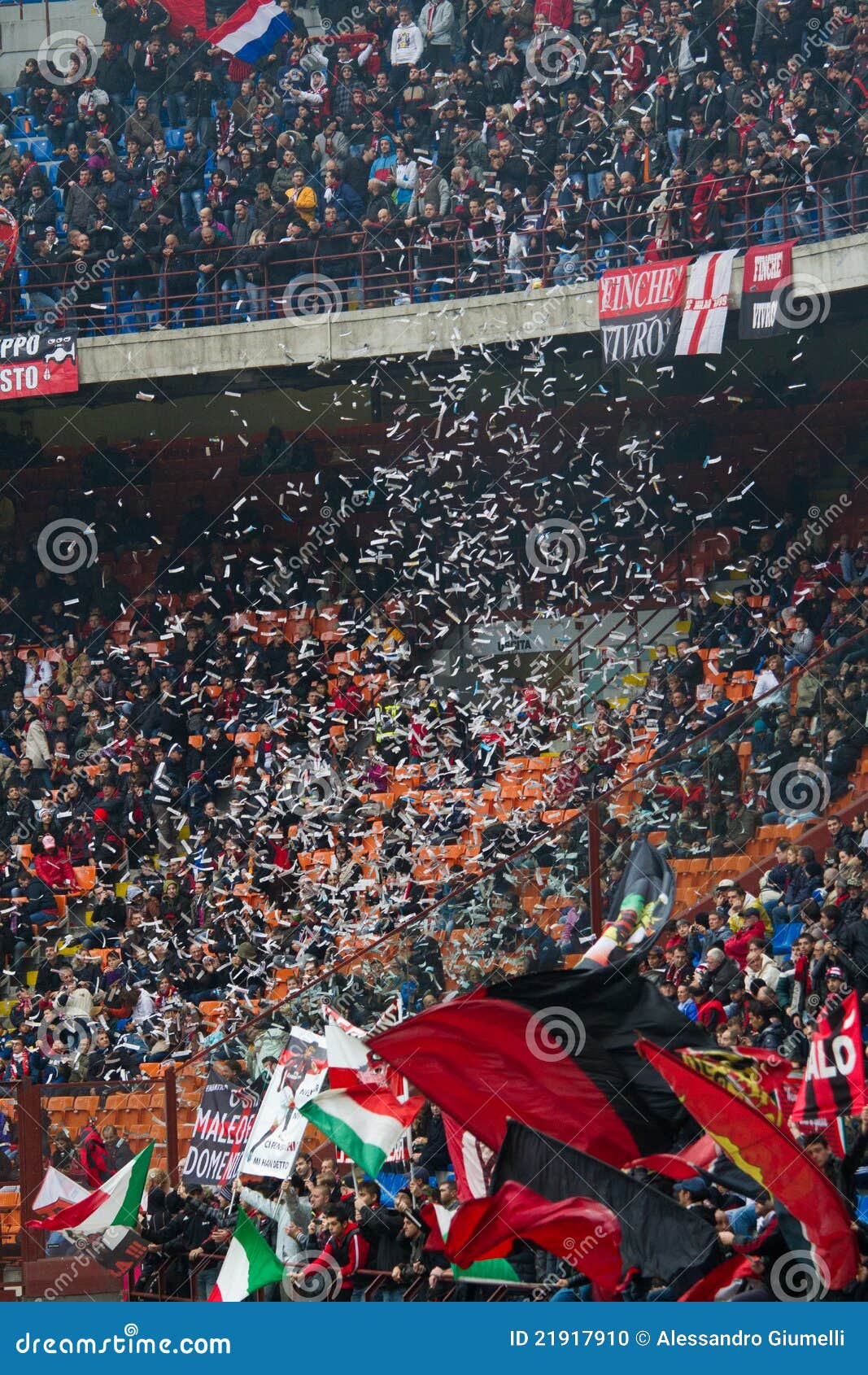 Ac Milan Supporter 2 editorial image. Image of milano - 21917910