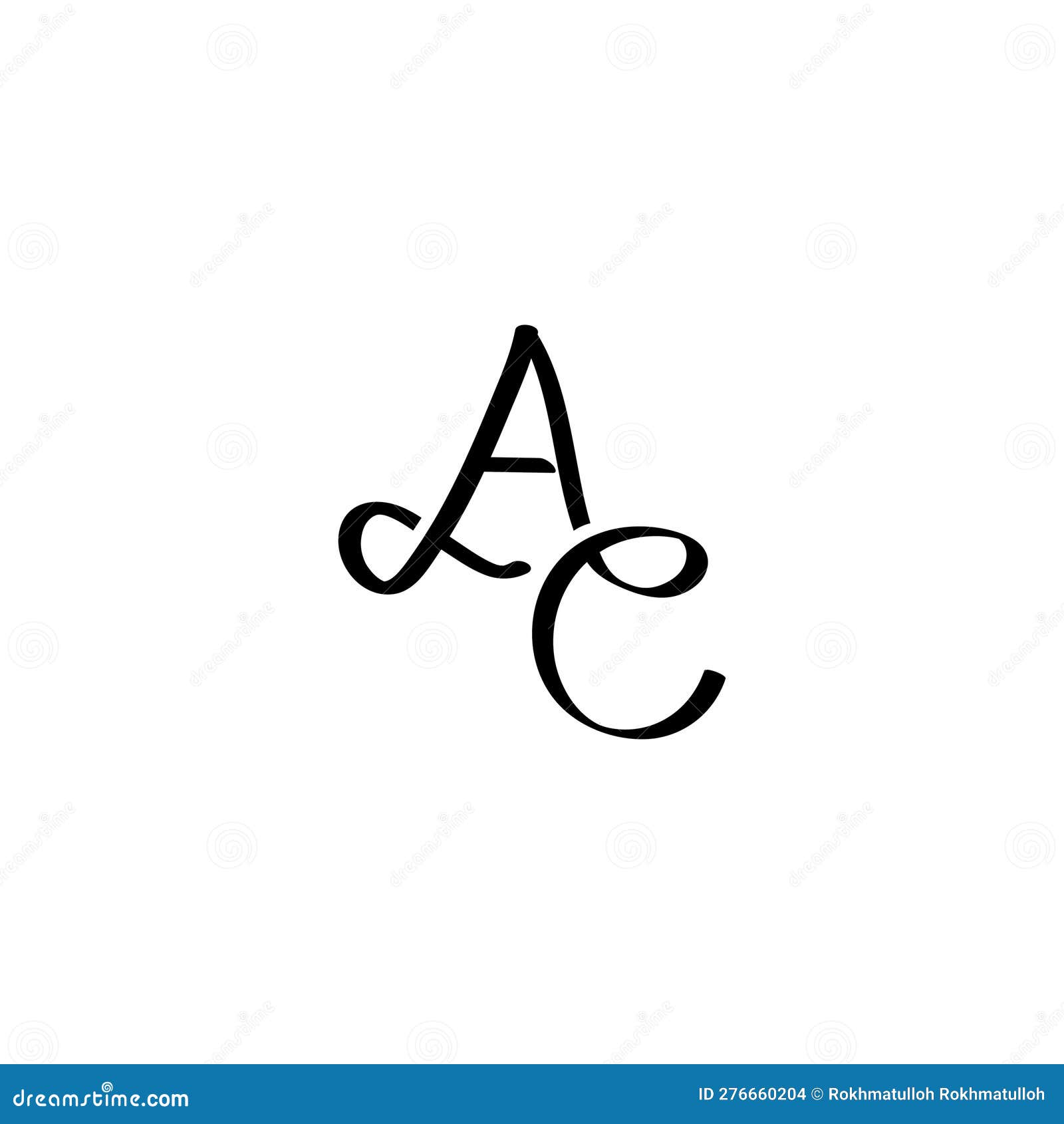 AC Monogram Initial Logo Template Design Vector Stock Vector ...