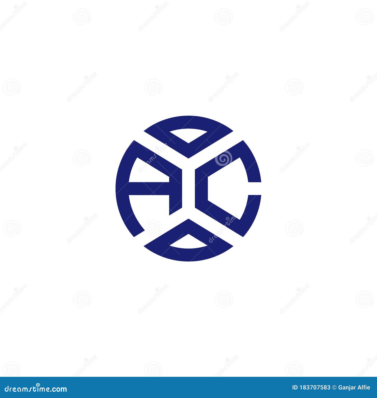 AC Monogram Logo with Abstract Shapes in Modern Style Stock Vector ...