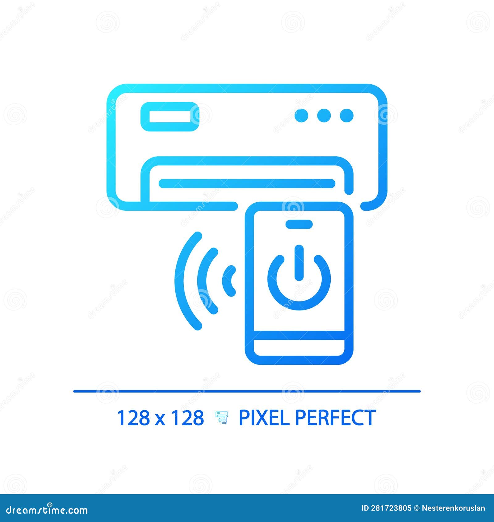 Ac Remote Control Gradient Linear Vector Icon Stock Vector ...