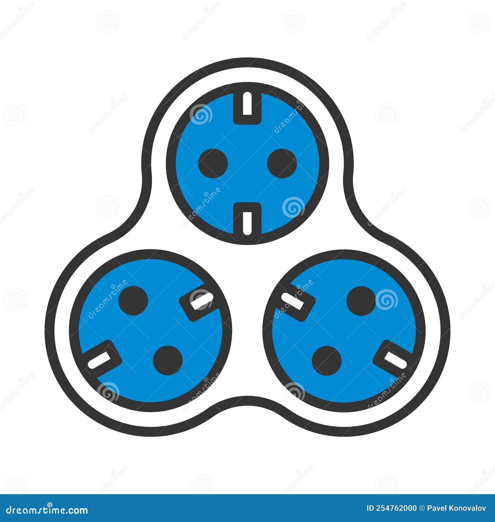 AC Splitter Icon Cartoon Vector | CartoonDealer.com #196202285