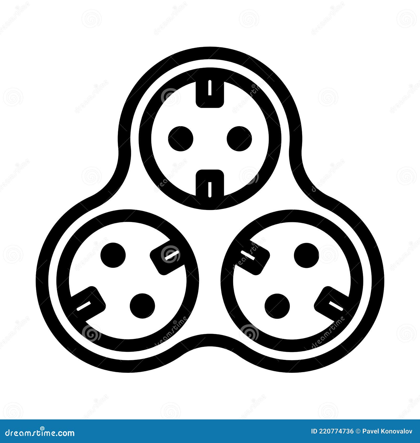 AC Splitter Icon Cartoon Vector | CartoonDealer.com #196202285