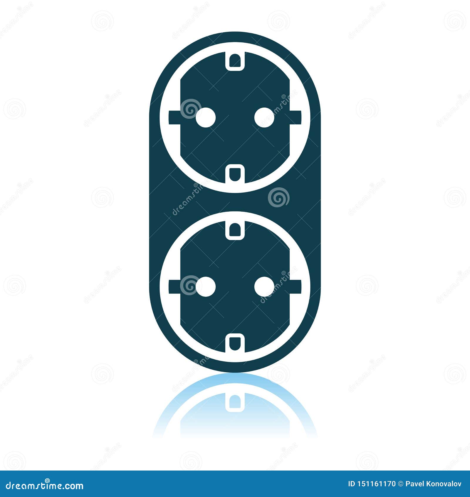 AC Splitter Icon Cartoon Vector | CartoonDealer.com #196202285