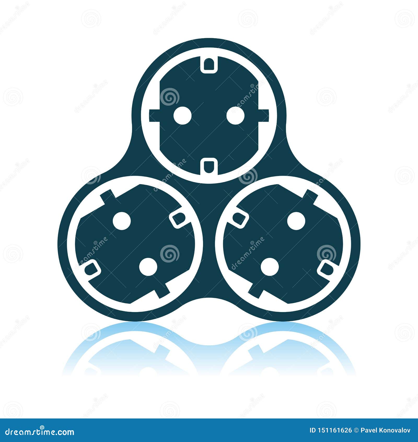 AC Splitter Icon Cartoon Vector | CartoonDealer.com #196202289