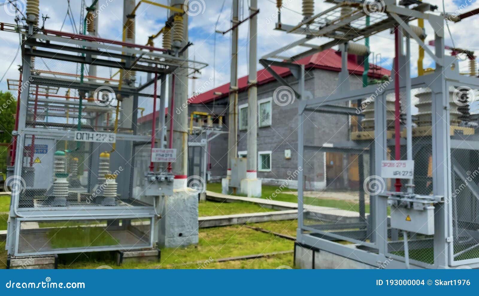 AC Step-down Substation. Shooting in 4K Stock Footage - Video of ...