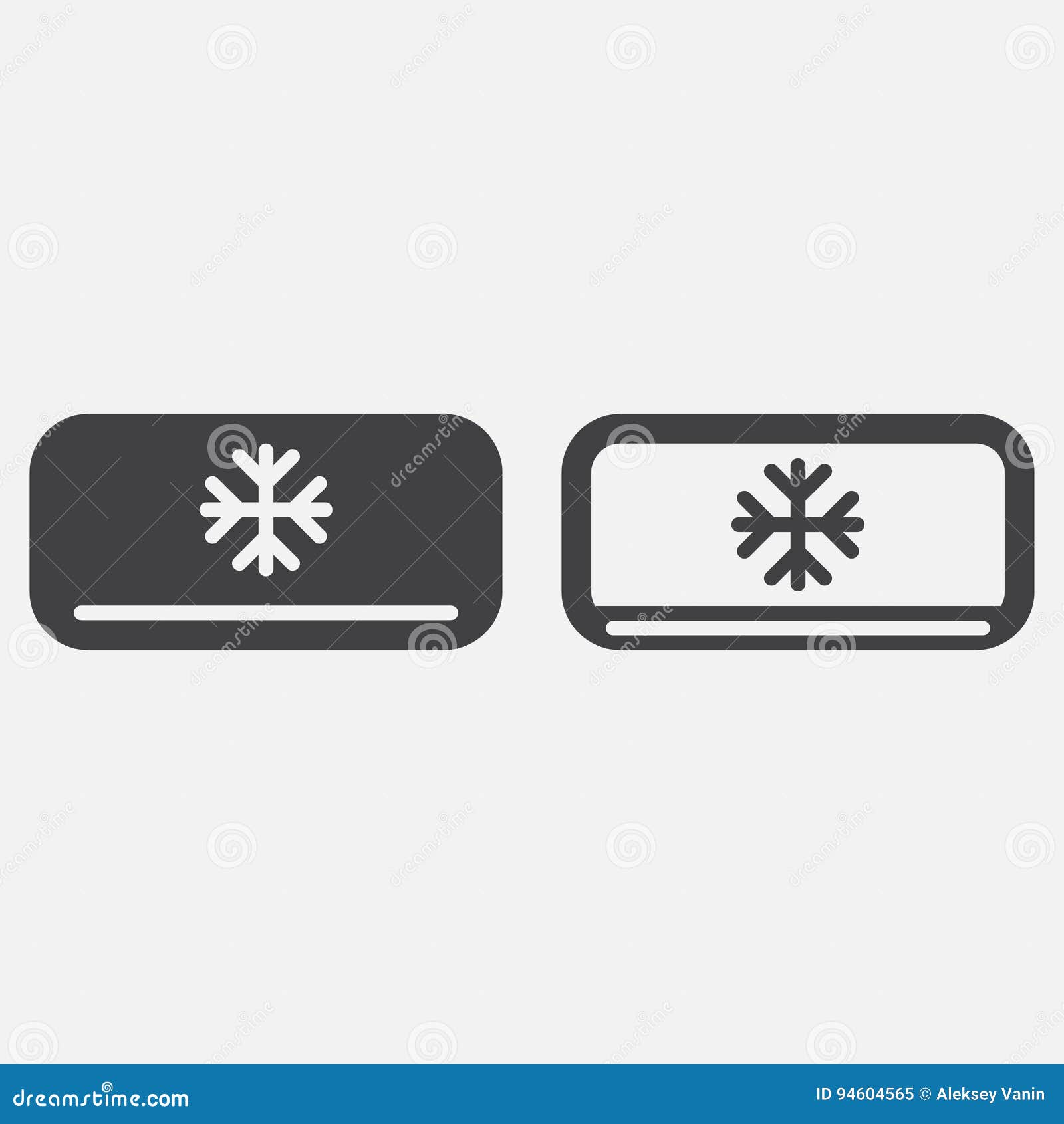 AC Unit Icon Vector Isolated on White. Stock Vector - Illustration of ...