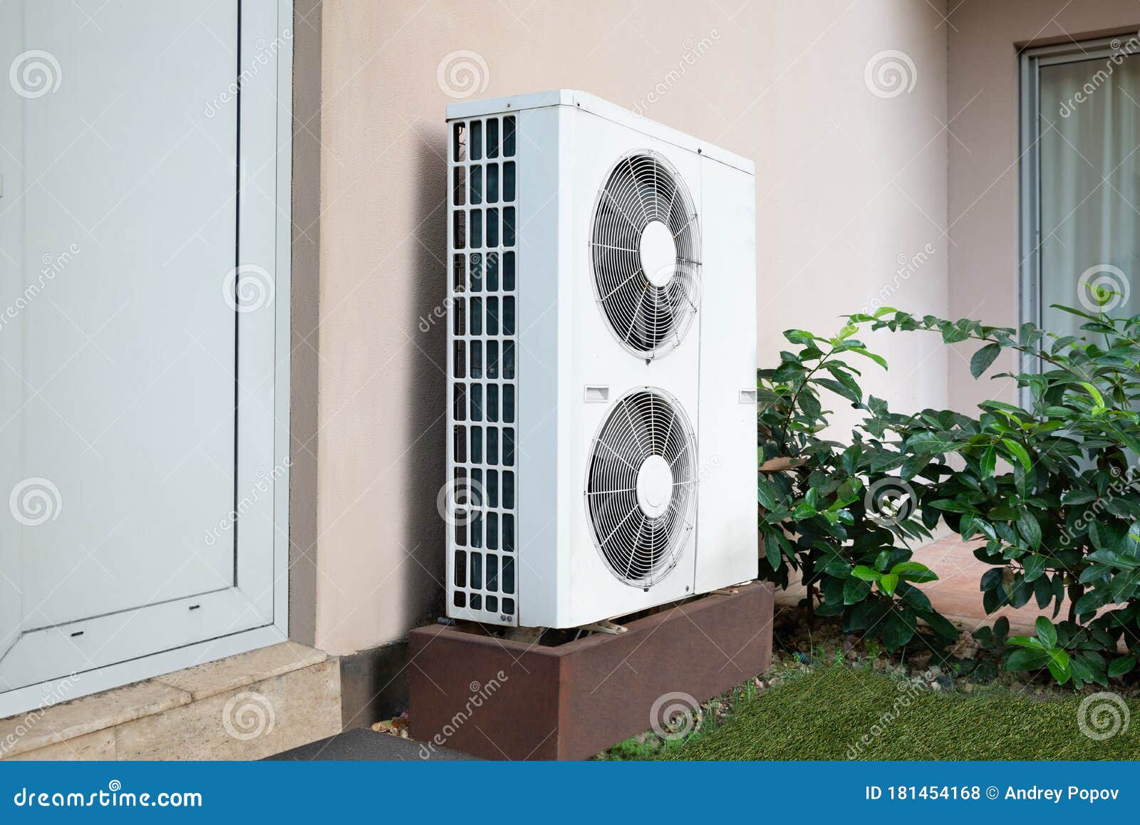 AC Unit Standing Outside stock photo. Image of climate - 181454168