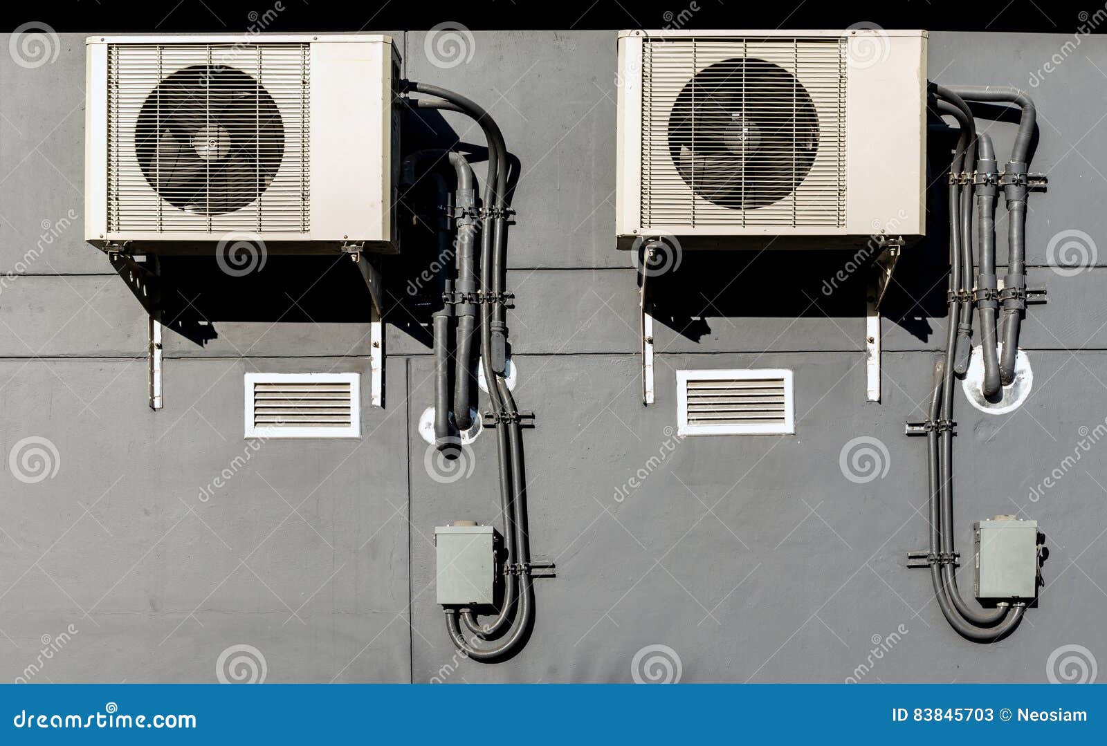 AC units connected stock image. Image of effective, electrical - 83845703