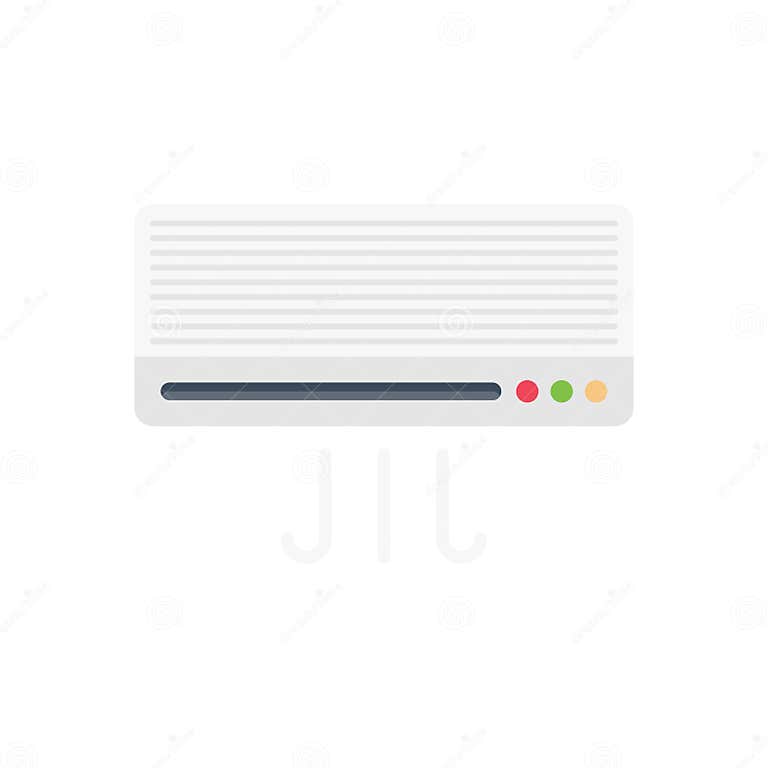 AC vector flat color icon stock vector. Illustration of condition ...