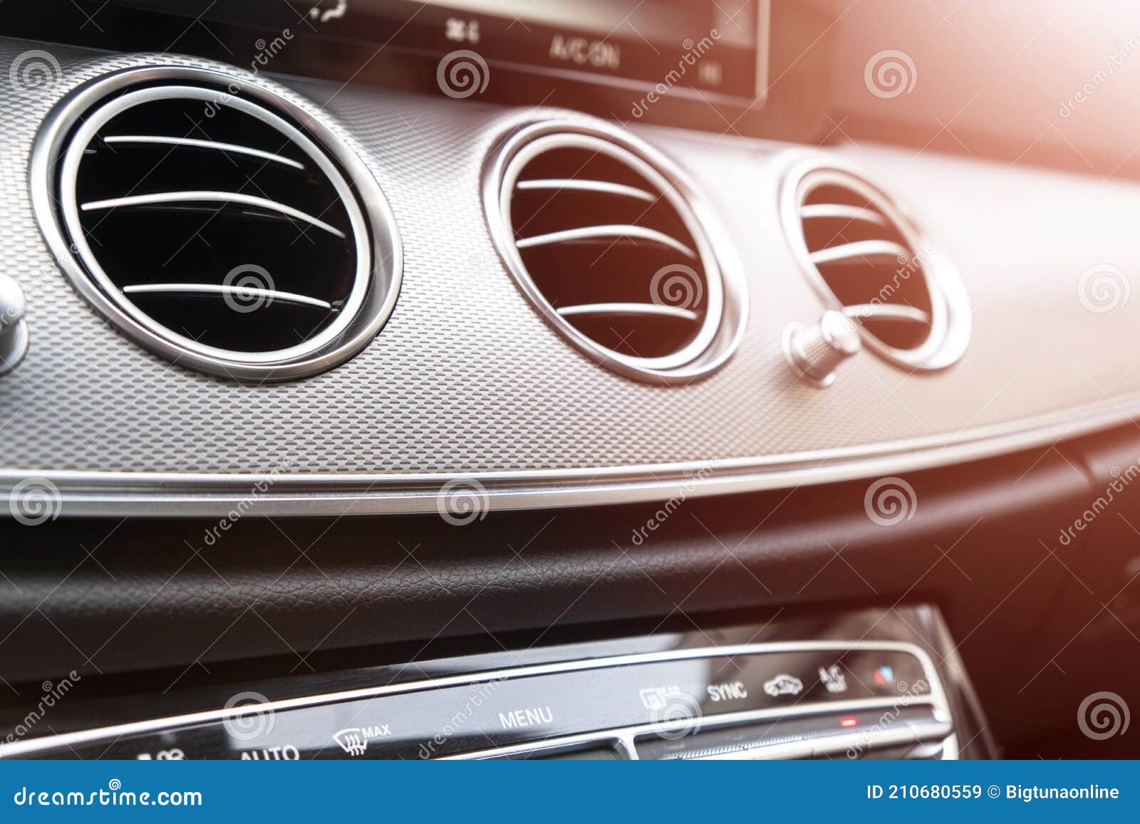 AC Ventilation Deck In Luxury Modern Car Interior. Modern Car InAC ...