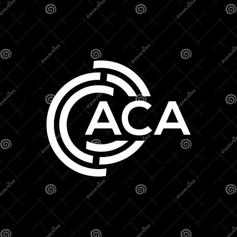 ACA Letter Logo Design on Black Background. ACA Creative Initials ...