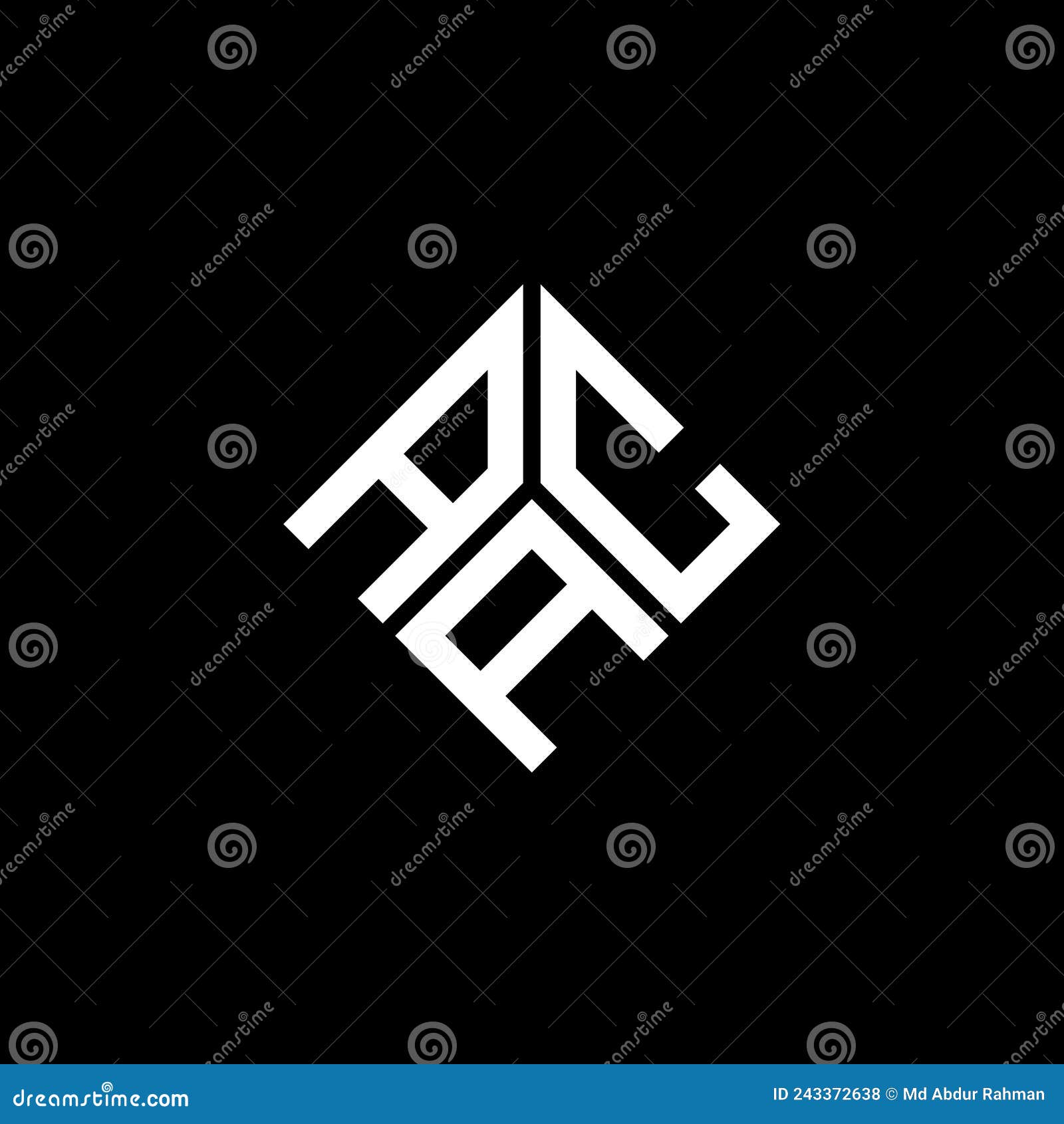 ACA Letter Logo Design on Black Background. ACA Creative Initials ...