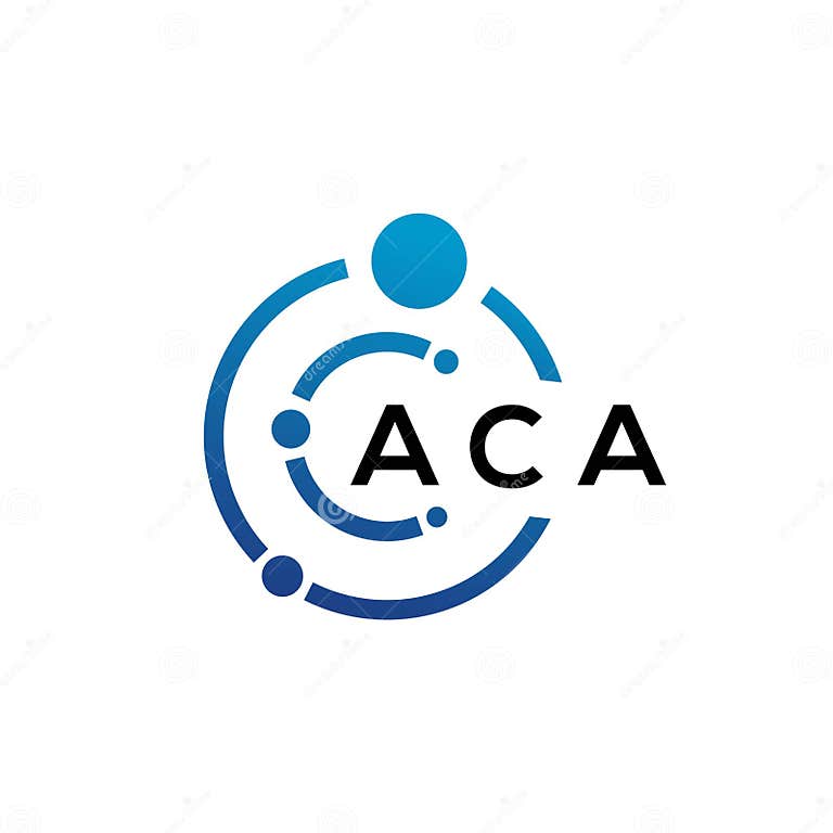 ACA Letter Logo Design on Black Background. ACA Creative Initials ...