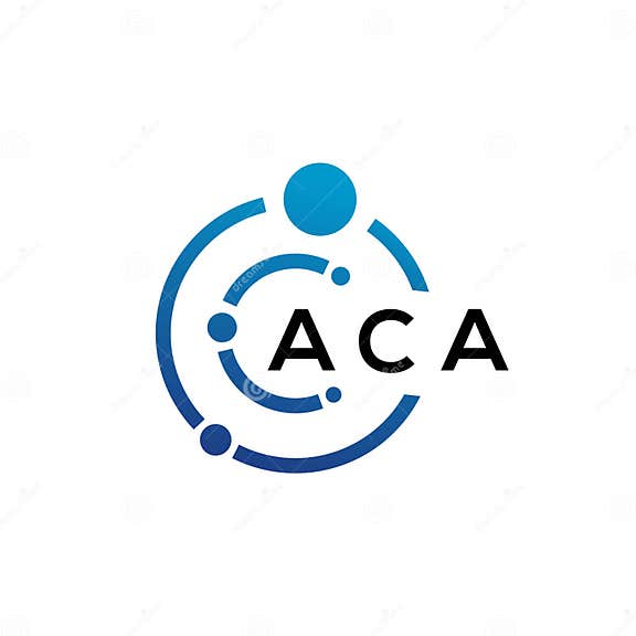 ACA Letter Logo Design on Black Background. ACA Creative Initials ...