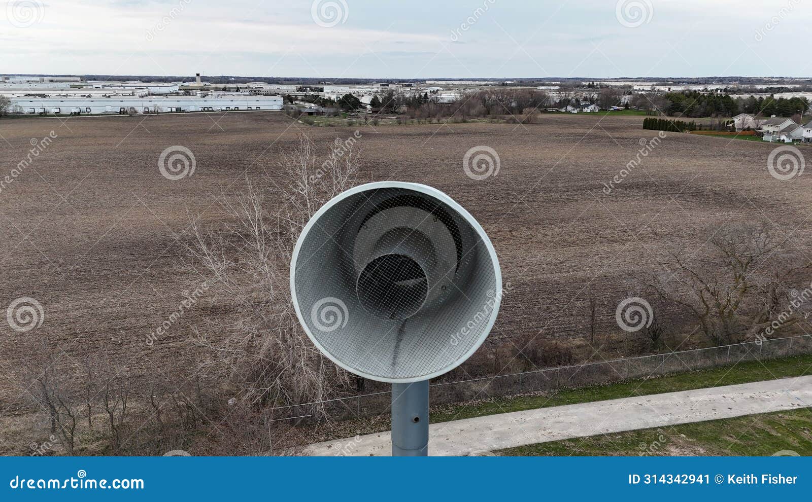 ACA P-15 Tornado Siren Open Field Background Stock Image - Image of ...