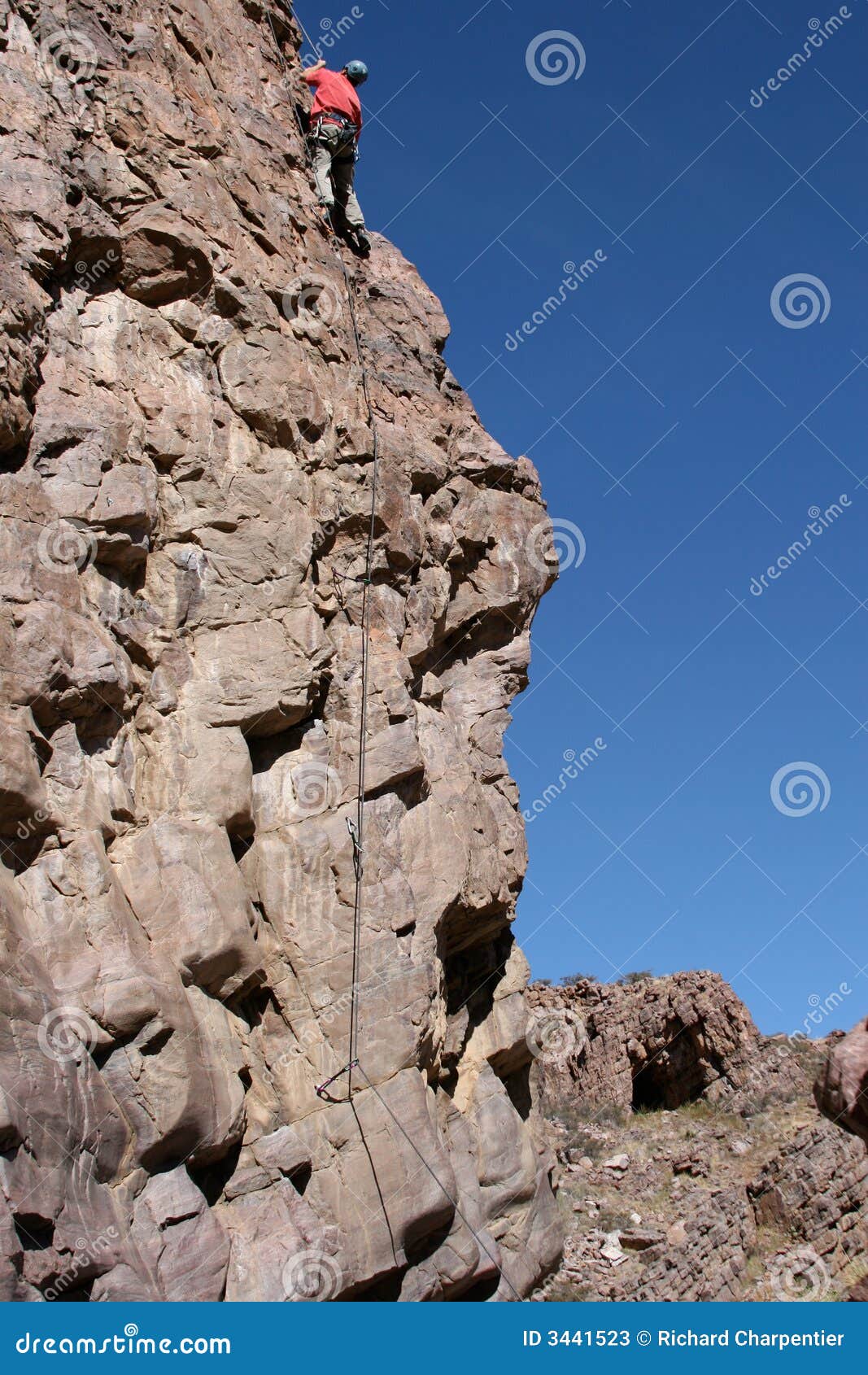 Acabado de una subida imagen de archivo. Imagen de rocoso - 3441523