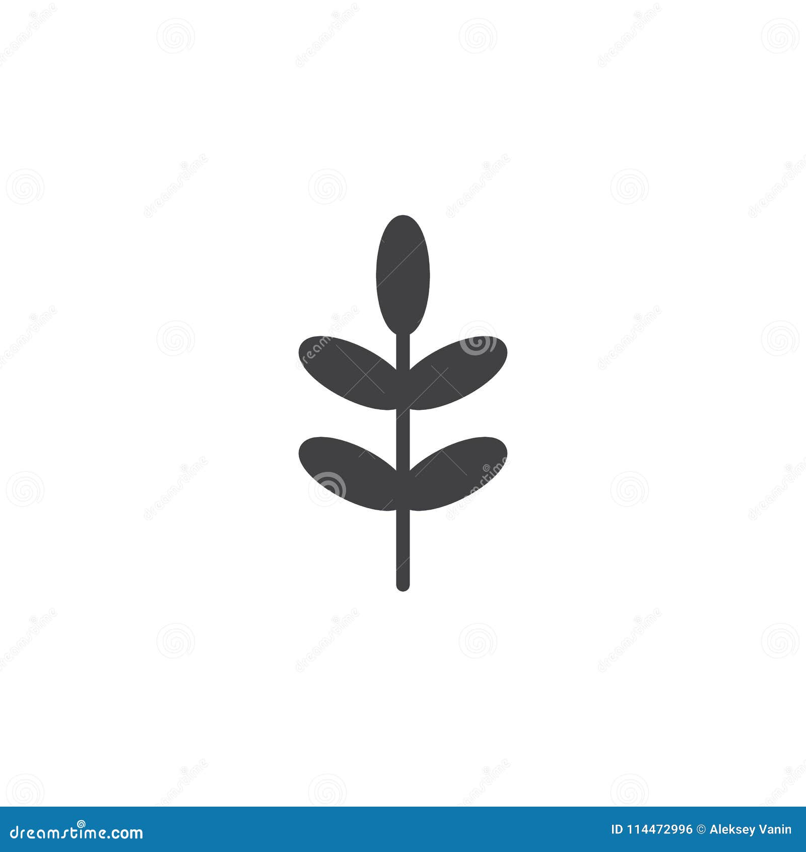 Acacia leaf vector icon stock vector. Illustration of autumn - 114472996