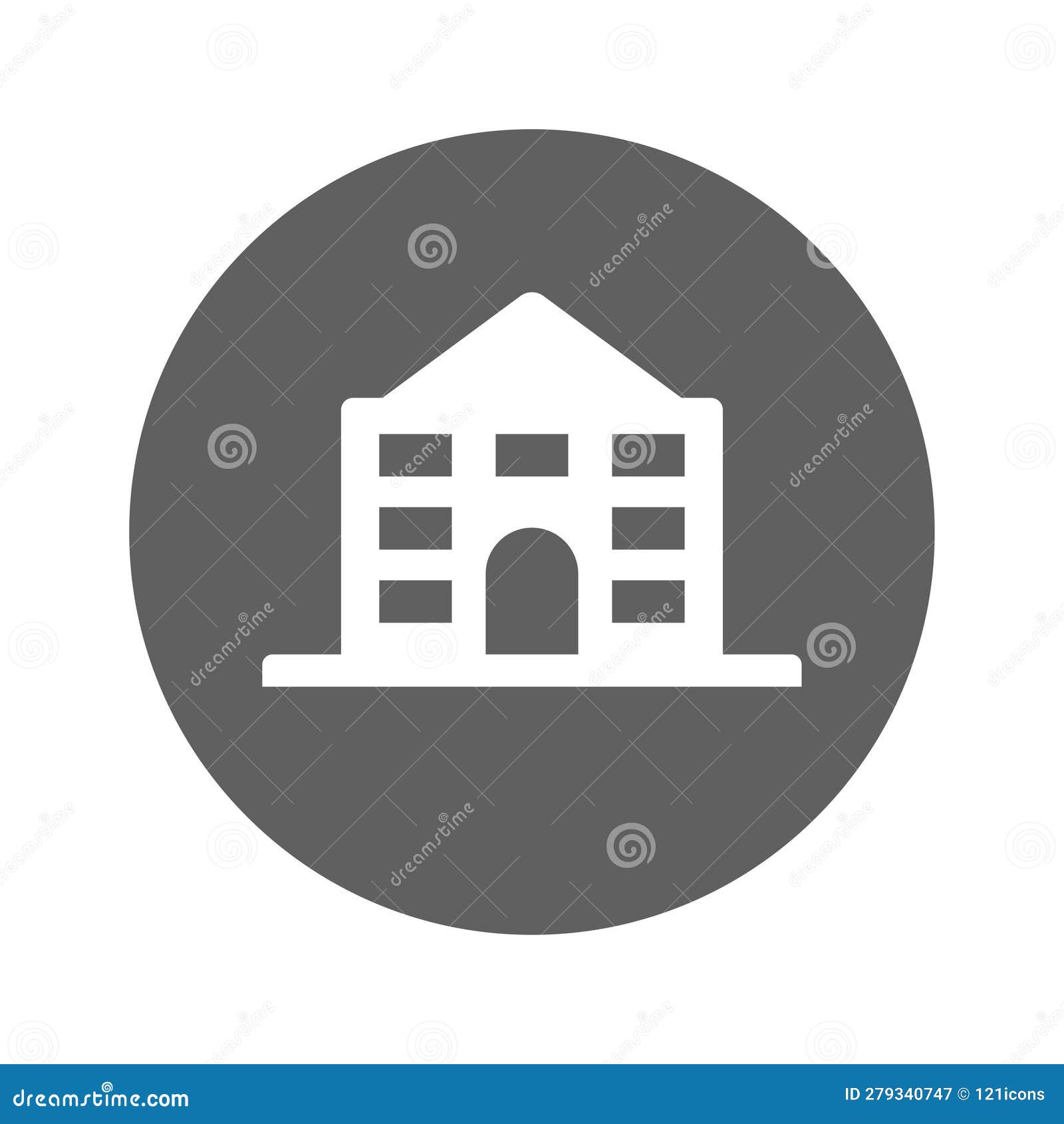 Academic, Academy, Building Icon Stock Illustration - Illustration of ...