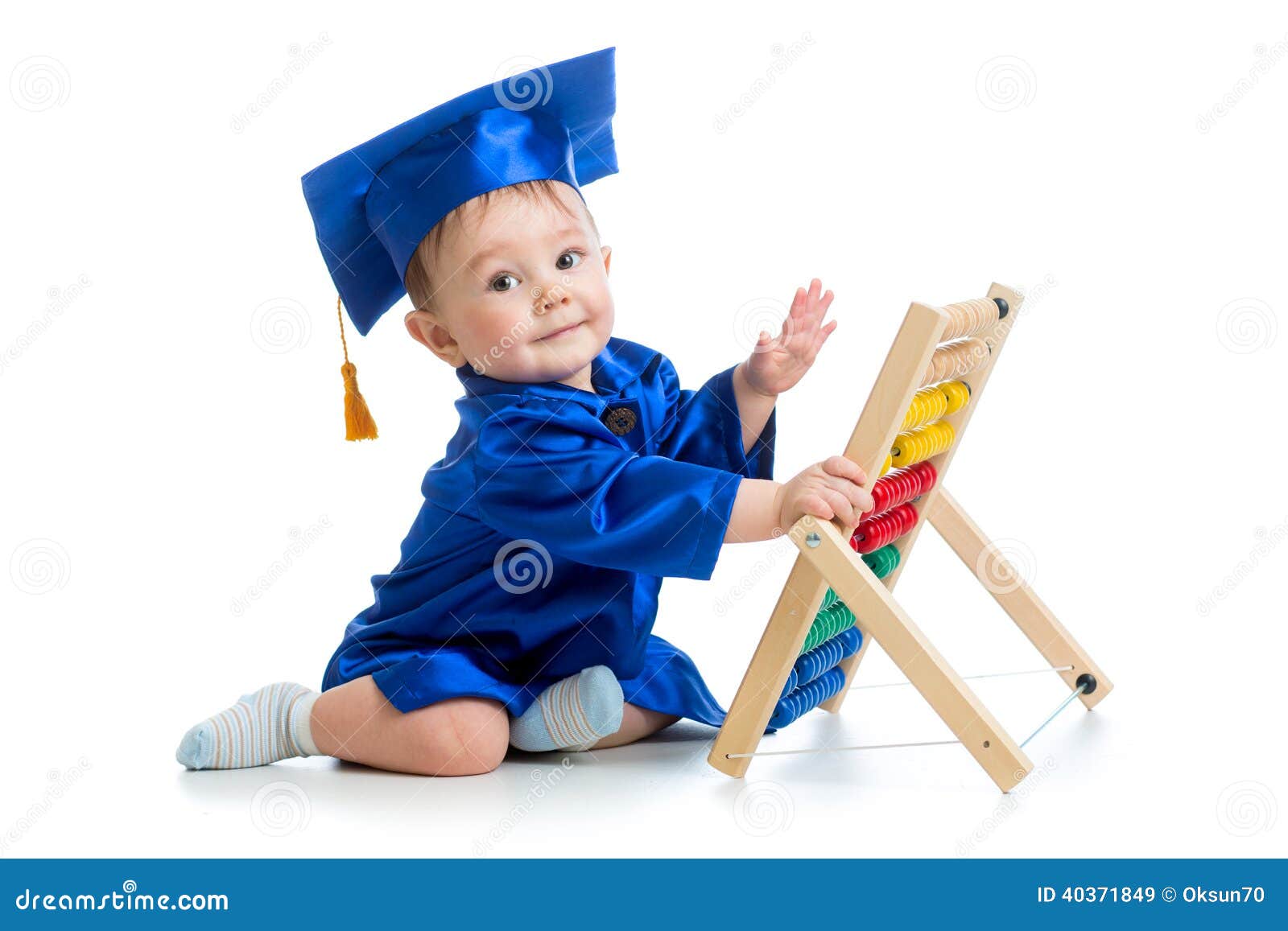 Academic Baby Playing with Abacus Toy Stock Image - Image of internet ...