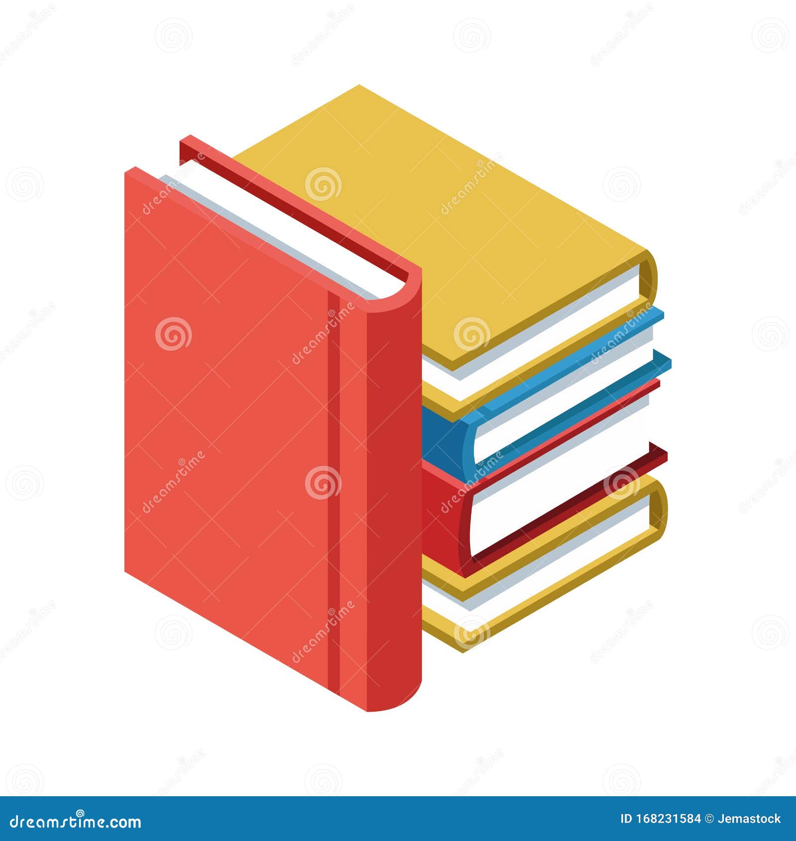Academic Books Stack Icon, Colorful Design Stock Vector - Illustration ...