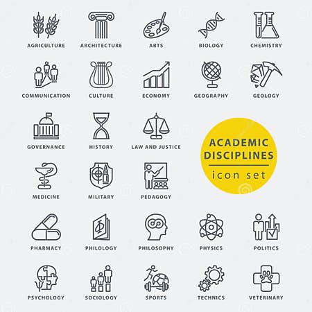 Academic disciplines icon stock vector. Illustration of culture - 71360184