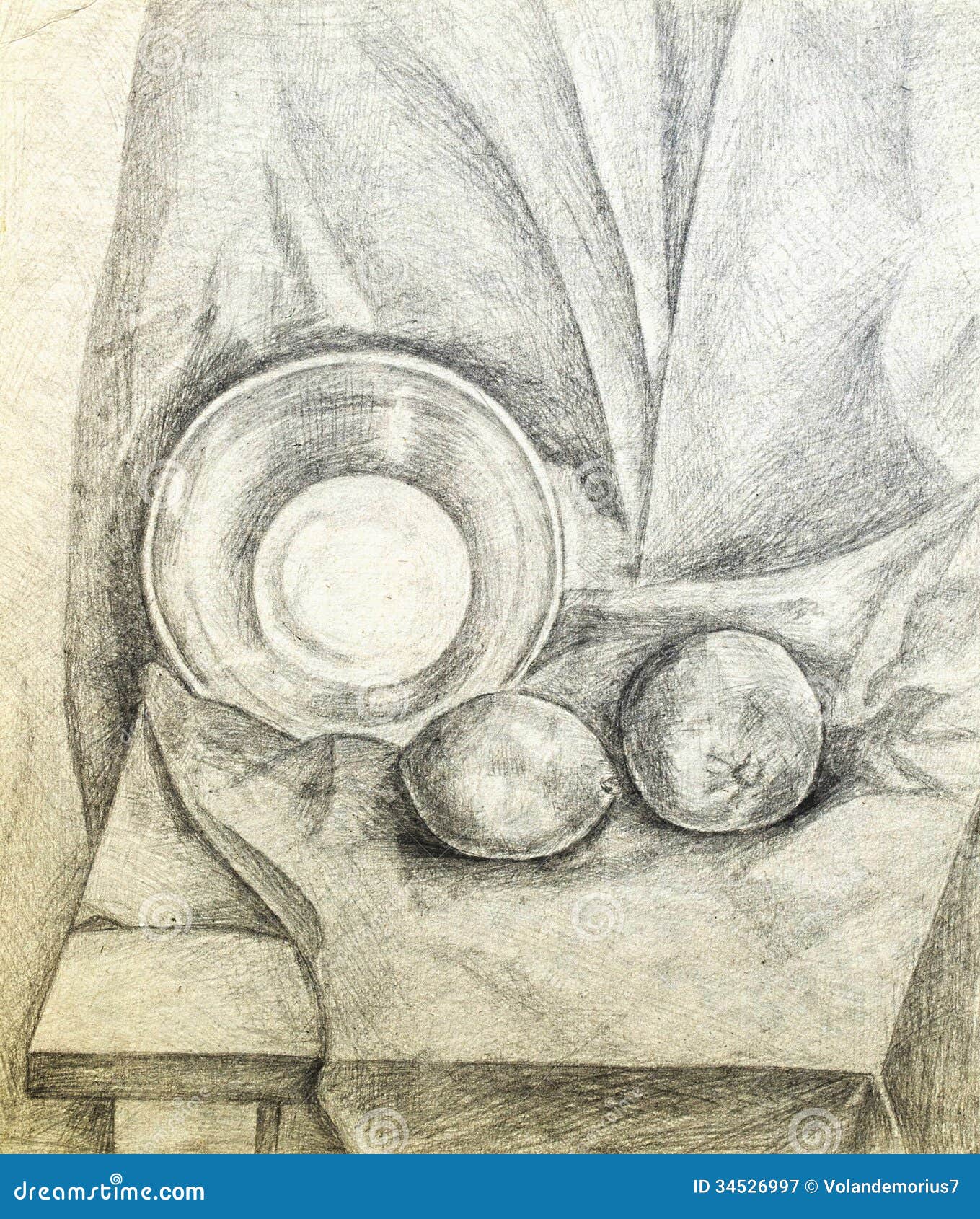 Plate Pencil Drawing