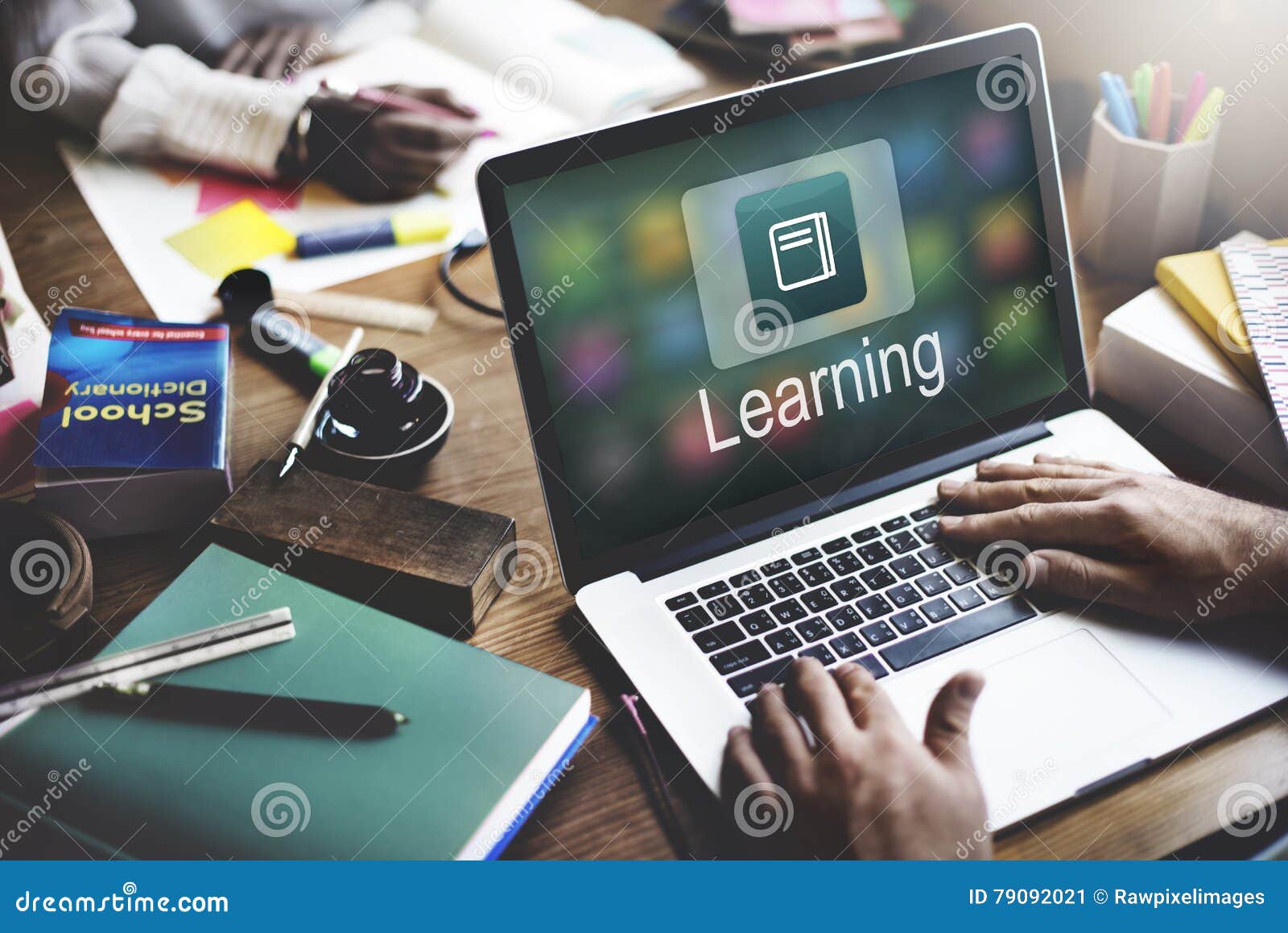 Academic E-Learning Education Online Application Concept Stock Image ...